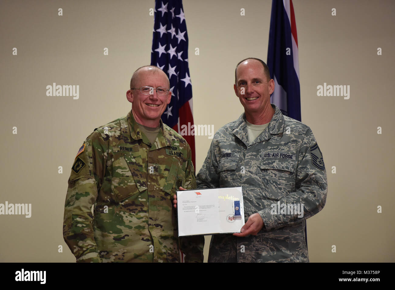 Maj. Gen. Luke Reiner, Wyoming adjutant general, presented awards for ...