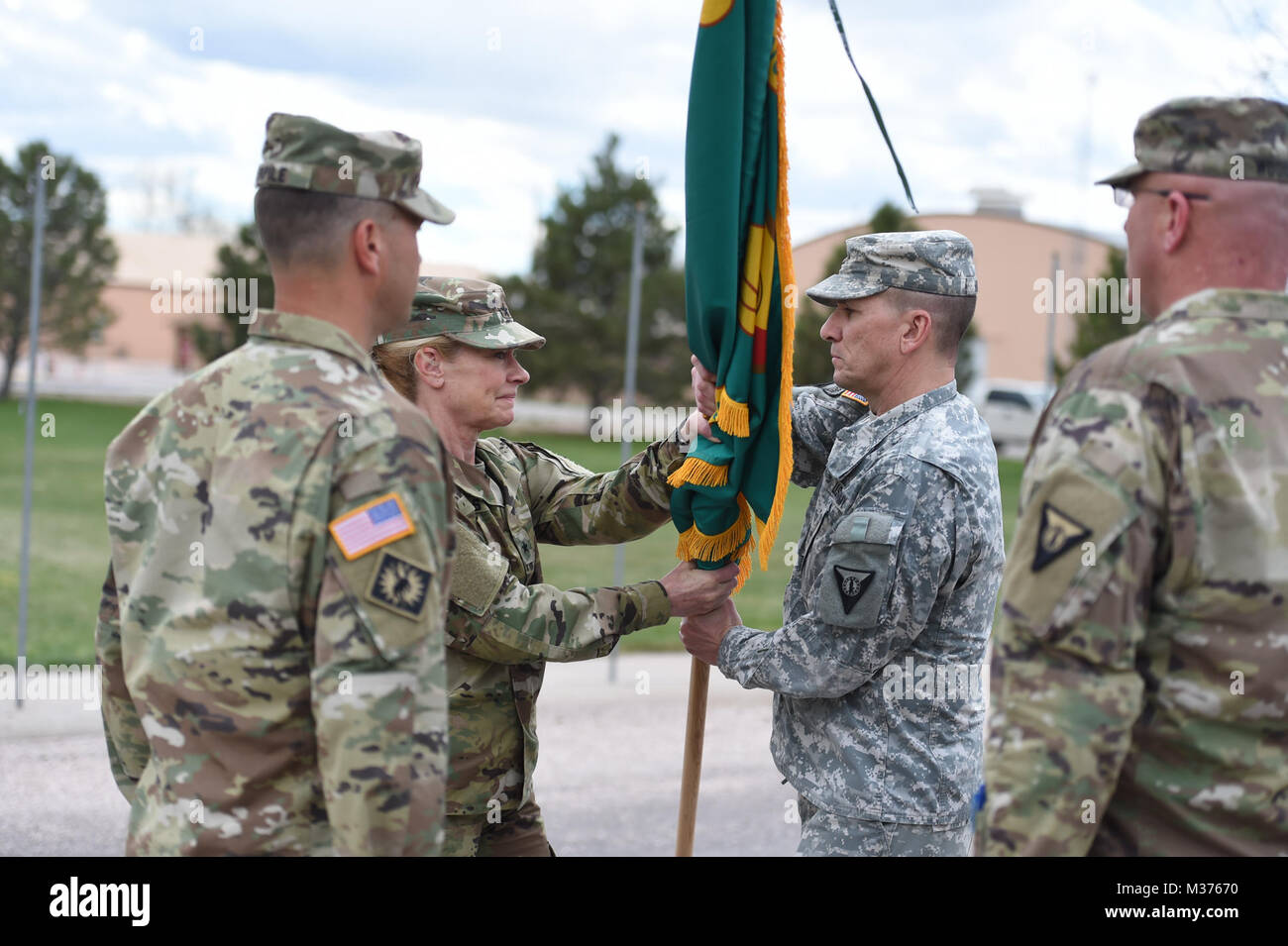 Lt. Col. Joe Huss received the Training Center Command colors from Brig ...
