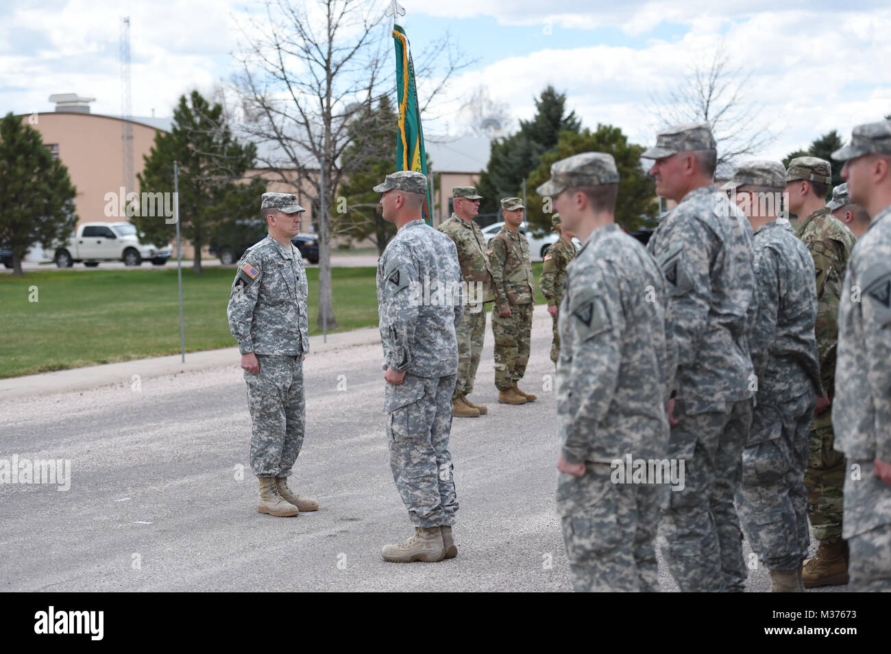 Lt. Col. Joe Huss received the Training Center Command colors from Brig ...