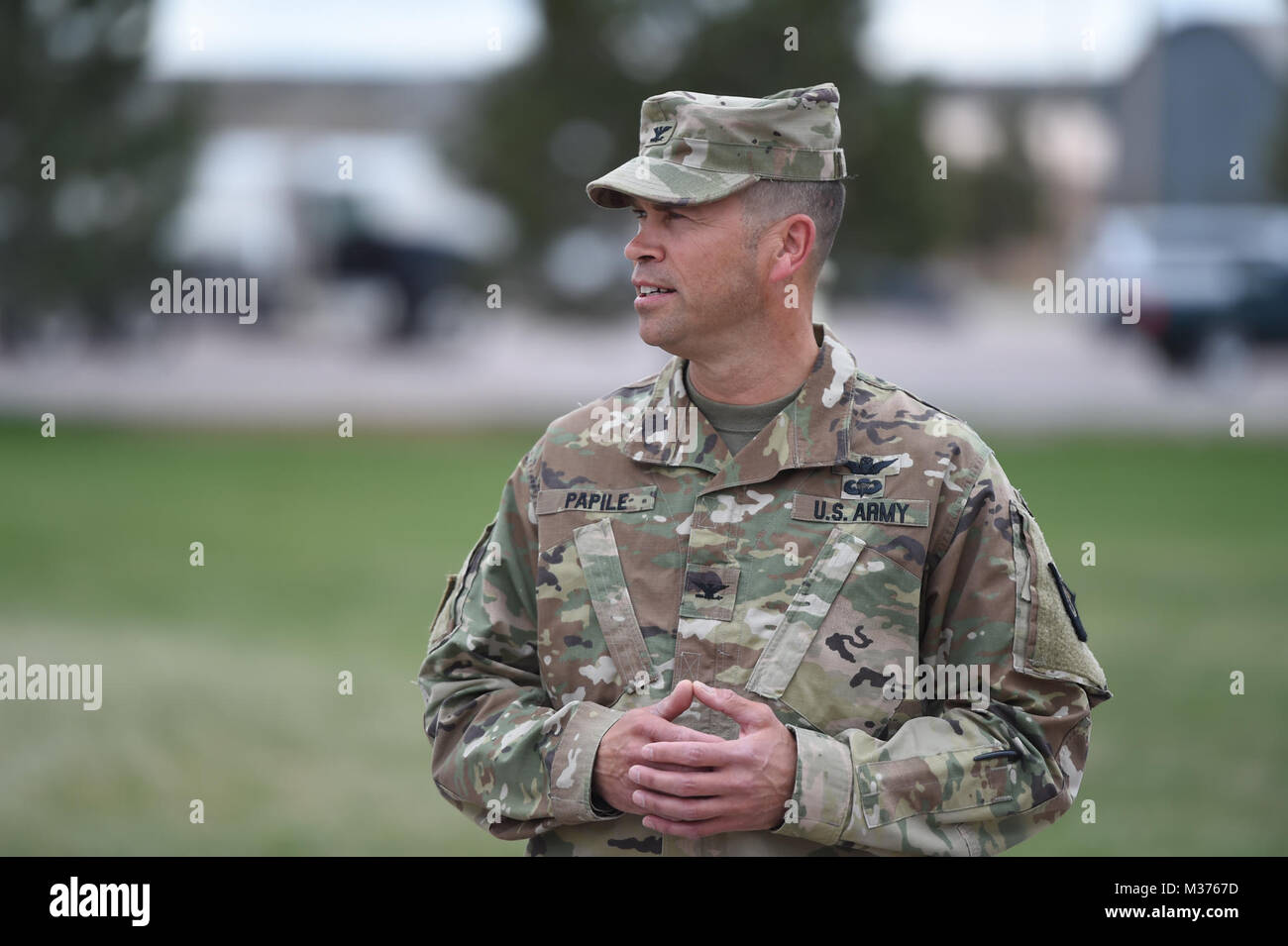 Lt. Col. Joe Huss received the Training Center Command colors from Brig ...