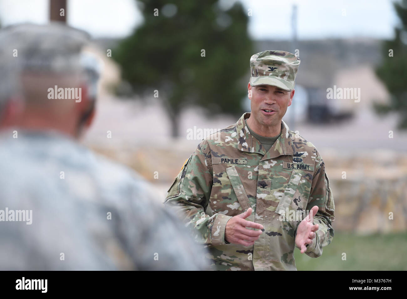 Lt. Col. Joe Huss received the Training Center Command colors from Brig ...