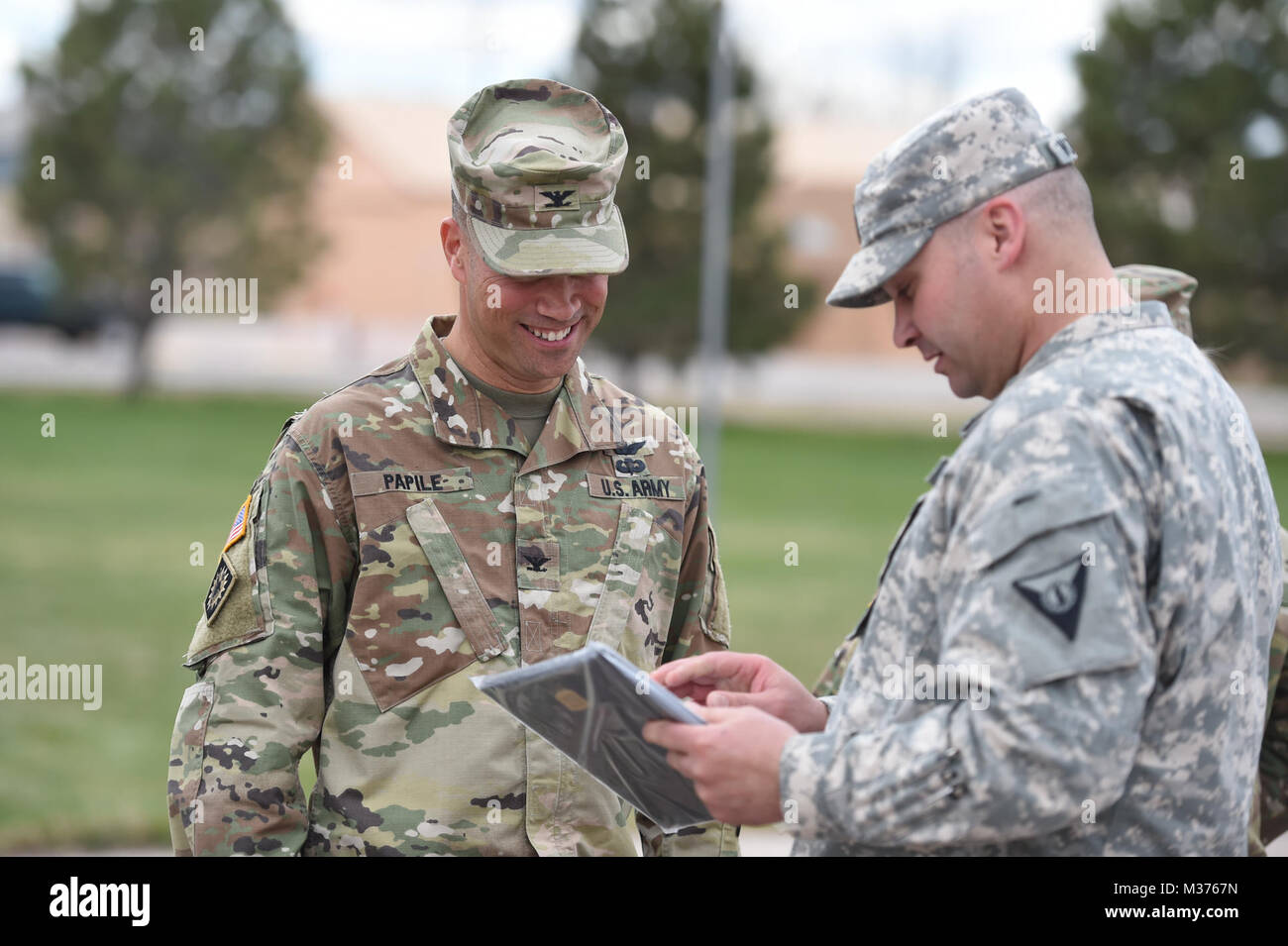 Lt. Col. Joe Huss received the Training Center Command colors from Brig ...