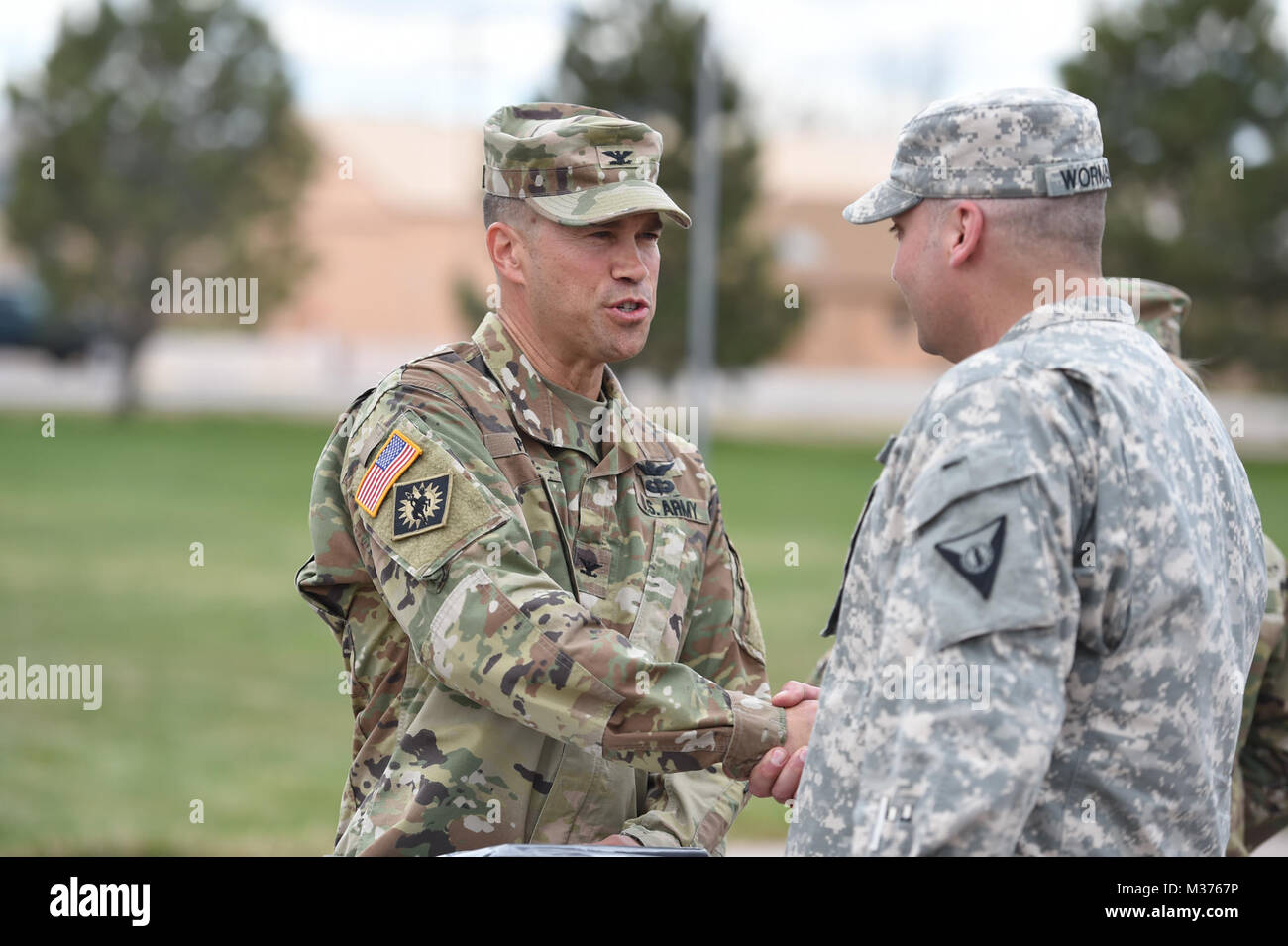 Lt. Col. Joe Huss received the Training Center Command colors from Brig ...