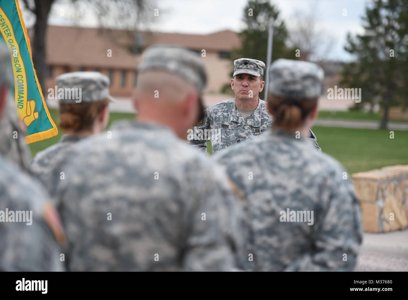 Lt. Col. Joe Huss received the Training Center Command colors from Brig ...