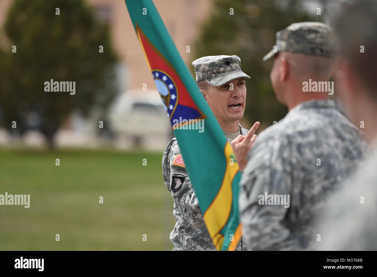 Lt. Col. Joe Huss received the Training Center Command colors from Brig ...