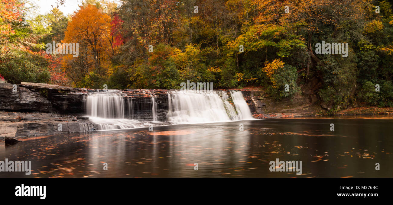 Hooker Falls in the North Carolina Appalachians in late fall Stock ...