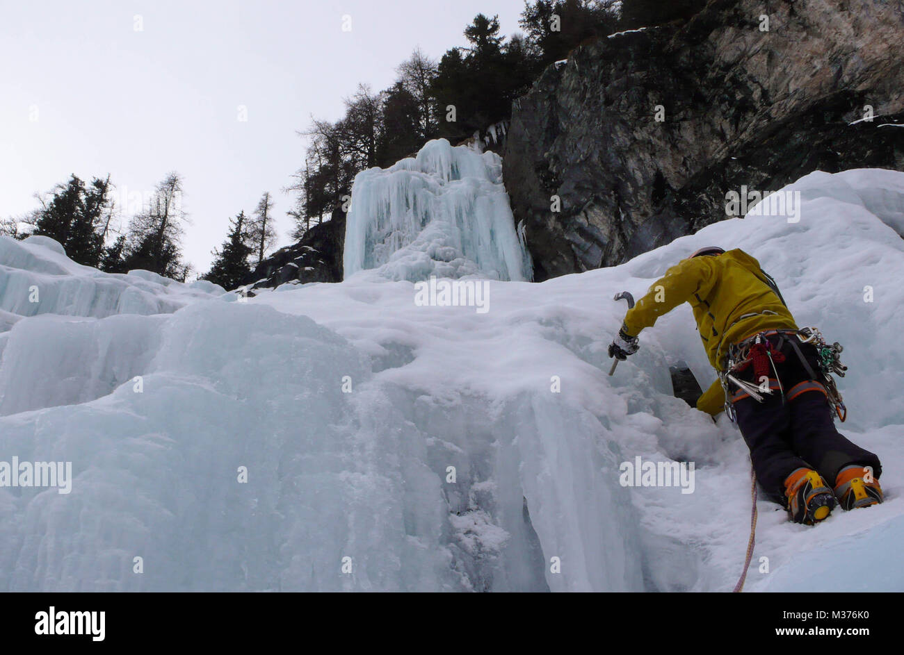 Icefall frozen waterfall on steep hi-res stock photography and images ...