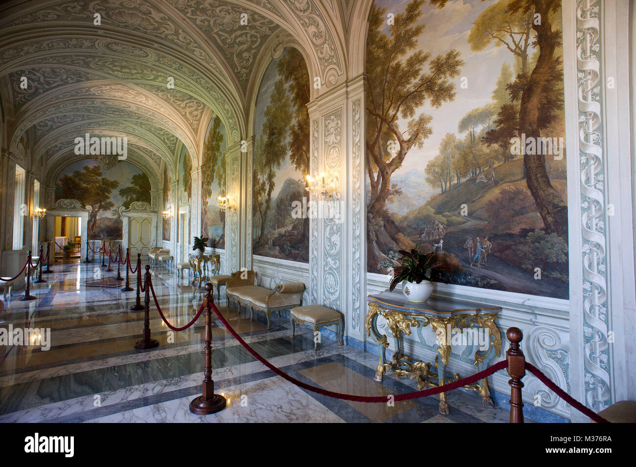 Europe, Italy, Latium, Castel Gandolfo. Villa Barberini Stock Photo - Alamy