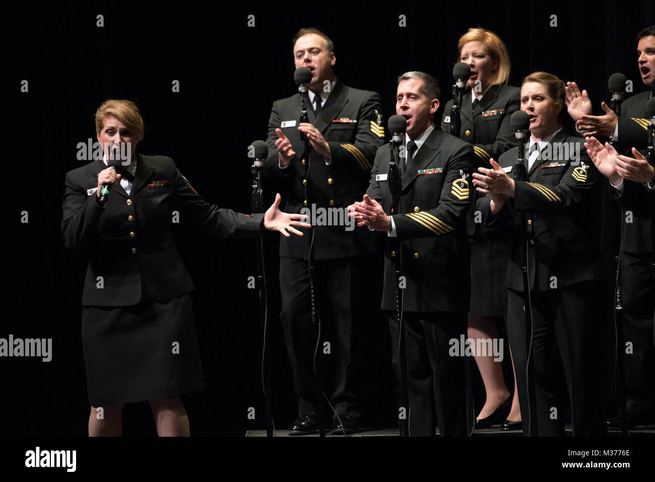 AKRON, Ohio (April 19 2017) Musician 1st Class Maia Rodriguez solos ...