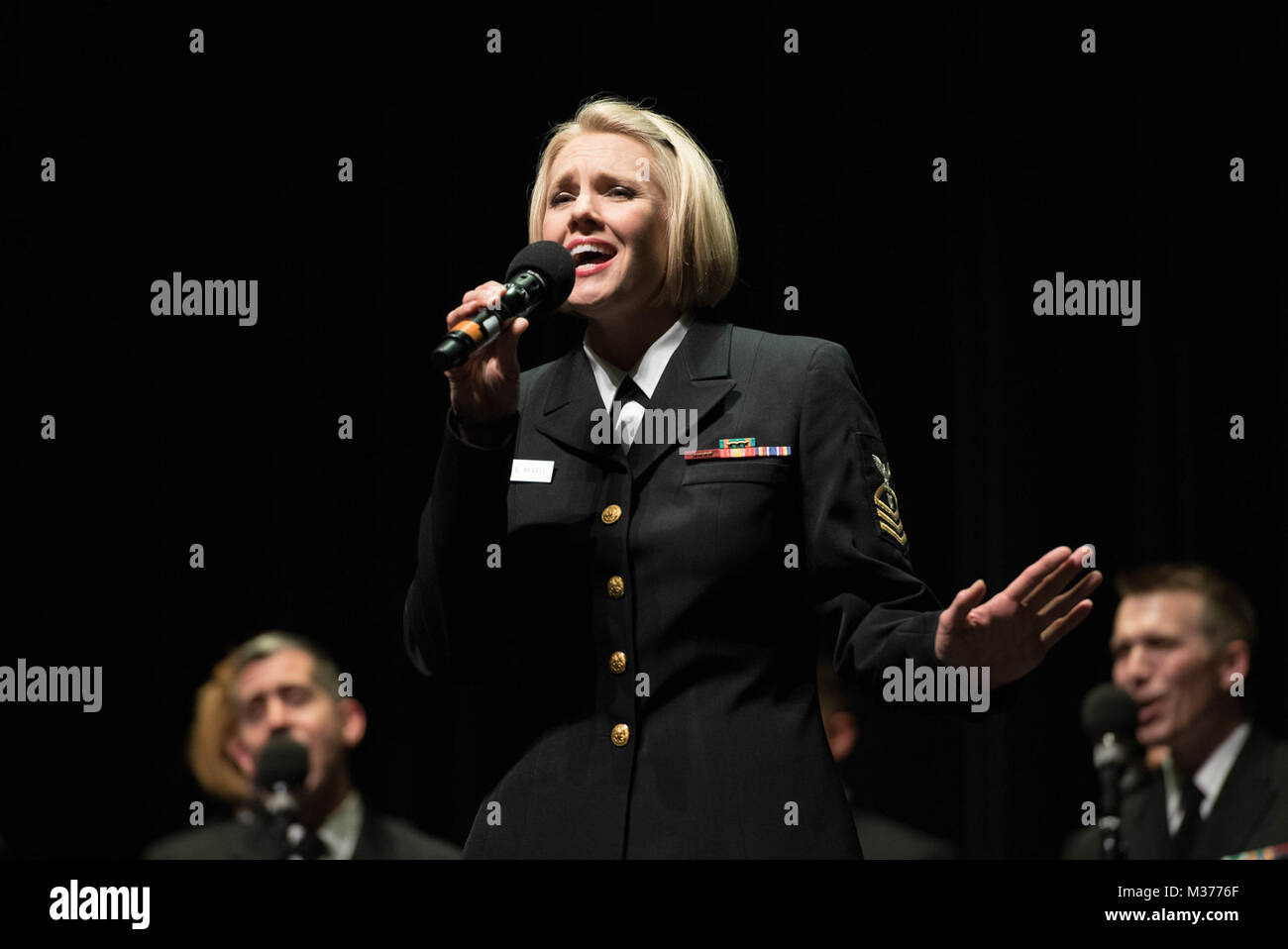 AKRON, Ohio (April 19 2017) Chief Musician Beth Revell sings a solo ...