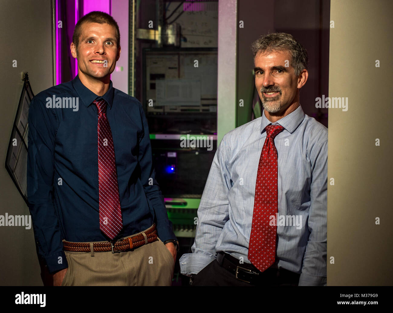 Ed Alyanak, an engineer, and Greg Reich, a research team lead with the ...