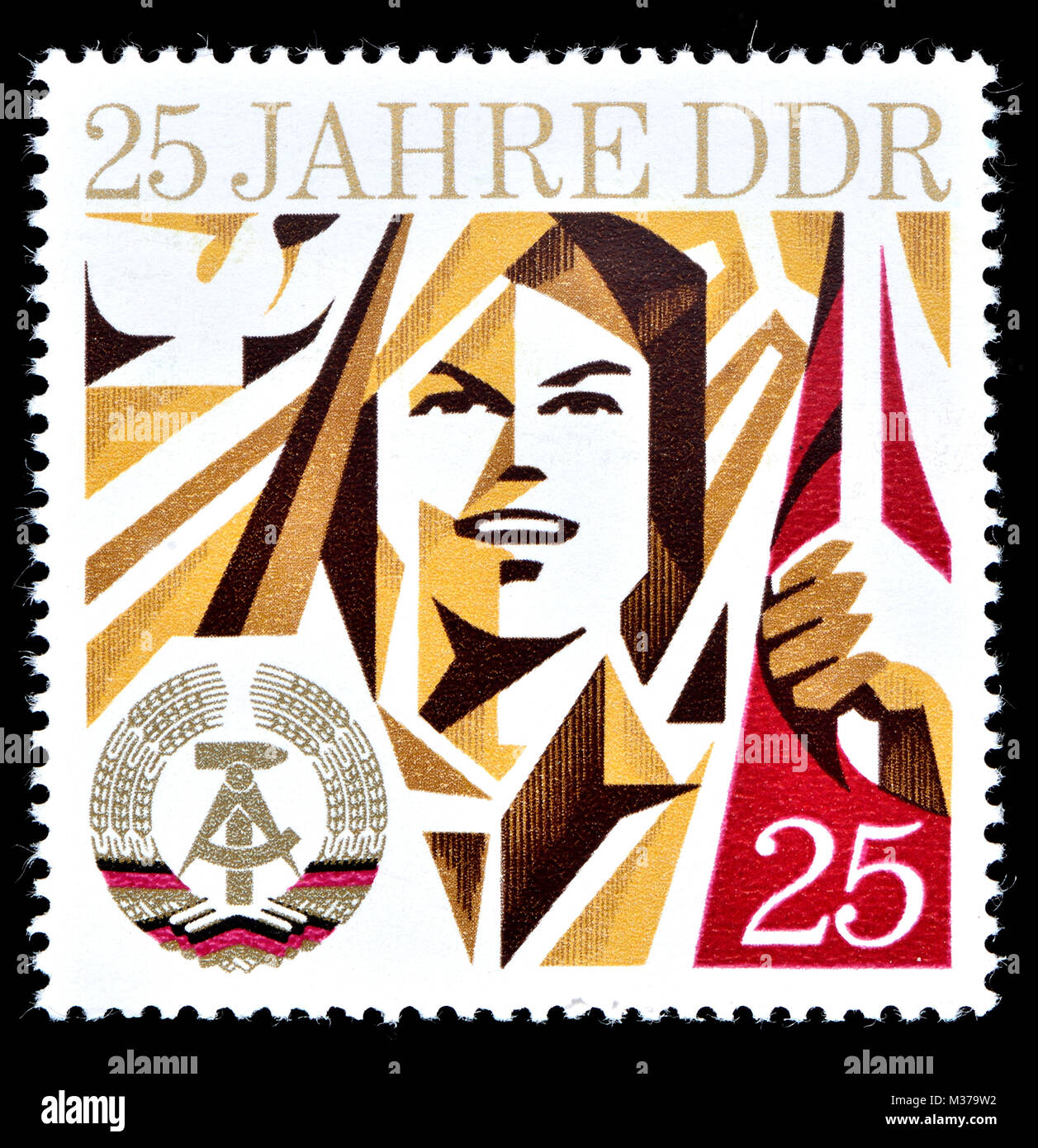 East German postage stamp (1974) : 25 Years of the DDR / German ...
