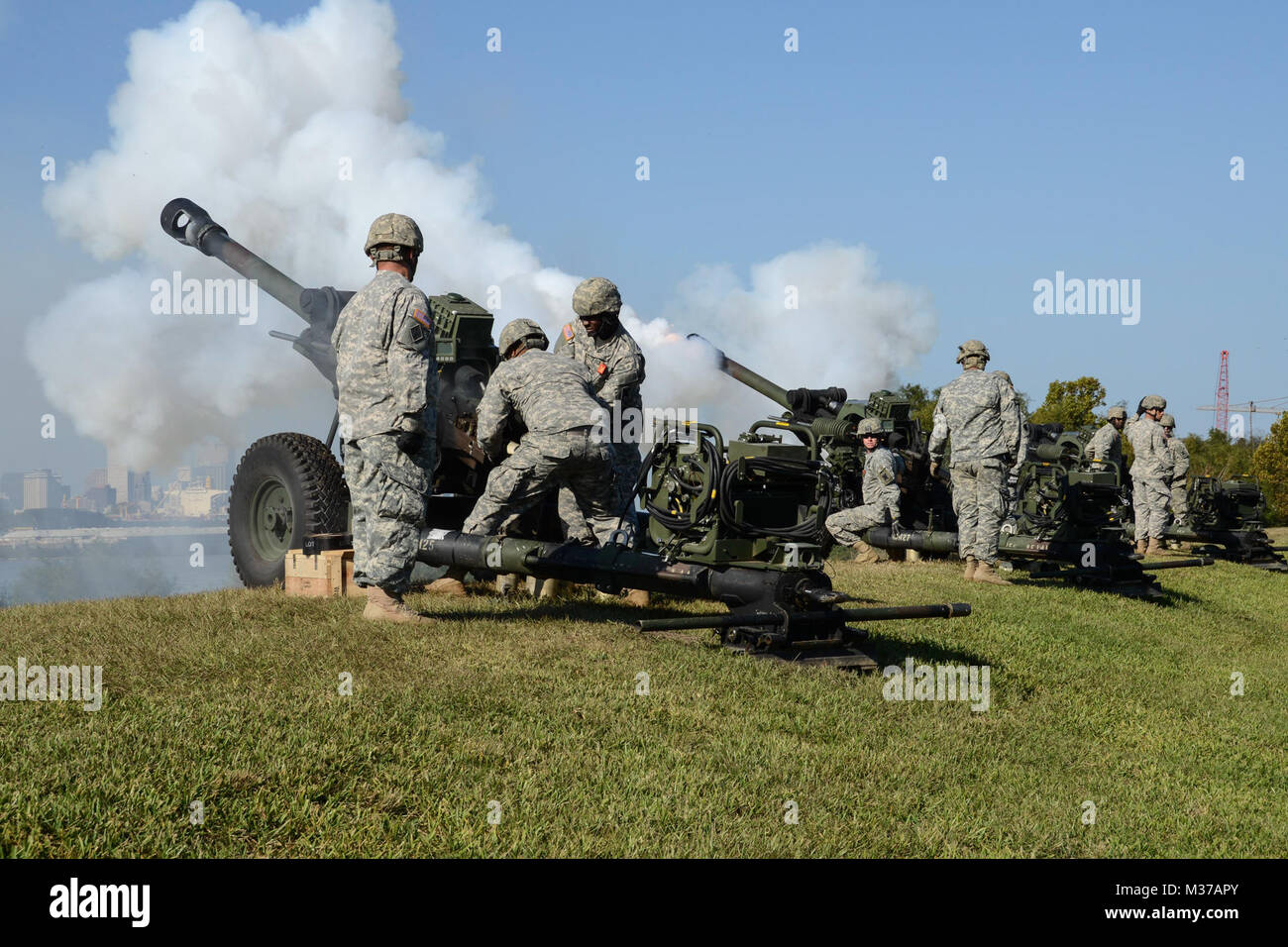 Soldiers from A Battery, 1st Battalion, 141st Field Artillery Regiment ...