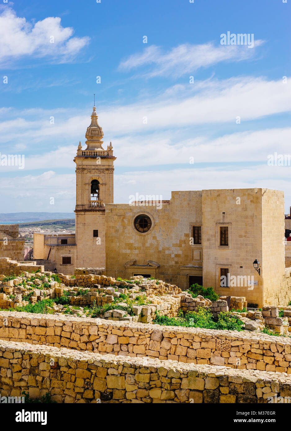 Ancient architecture of the Citadel, Victoria, Gozo Island Stock Photo ...
