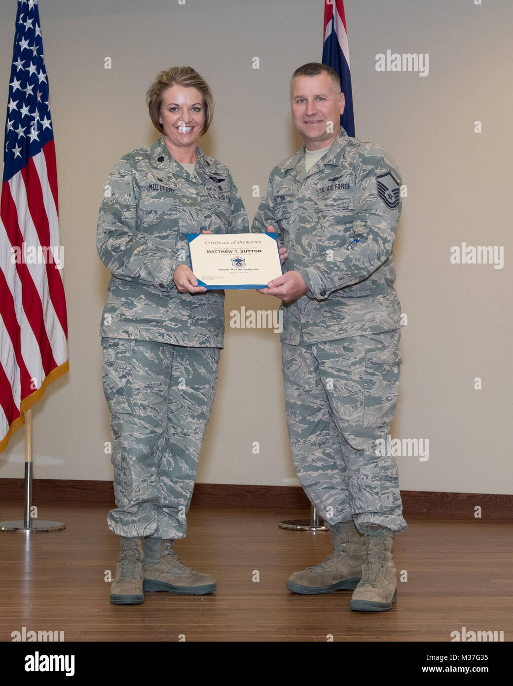 U.S. Air Force Master Sgt. Matthew Sutton is promoted to Senior Master ...
