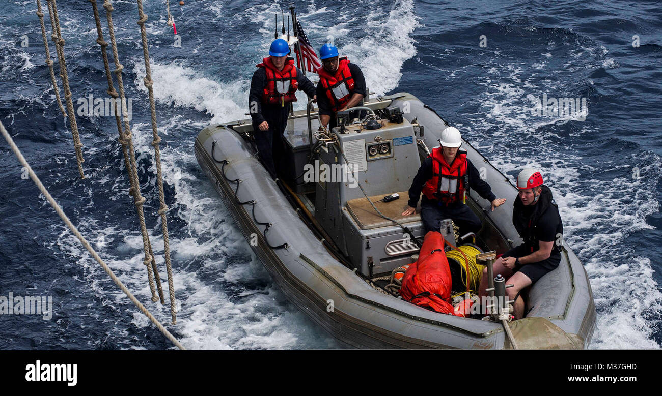 USS Shiloh conducts man overboard training while deployed in Pacific by ...