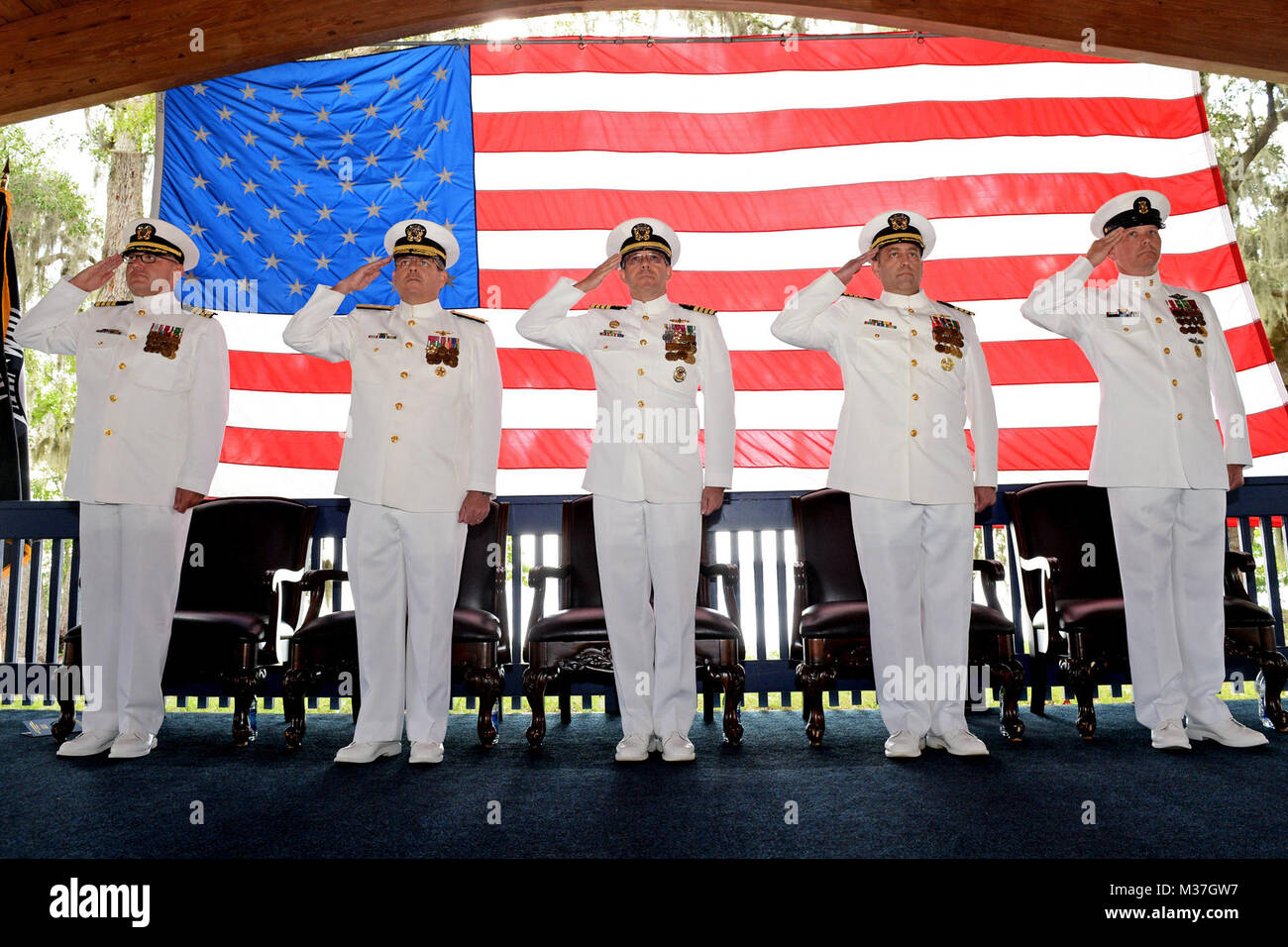 170525-N-YM718-061 JACKSONVILLE, Fla. (May 25, 2017) – From left to ...