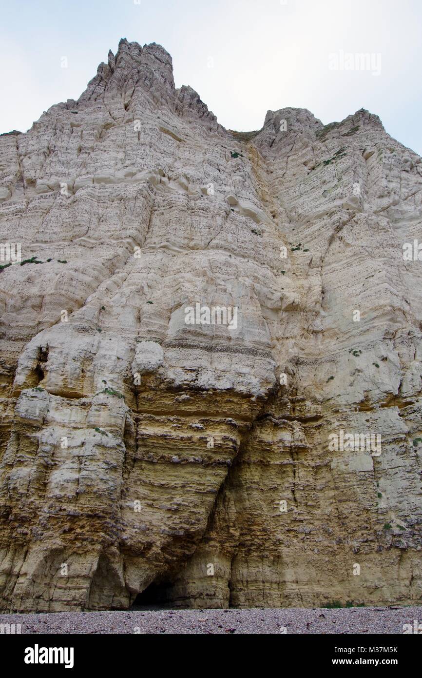 Hooken Cliff of Branscombe Beach, White Chalk Seacliff (Seaton ...