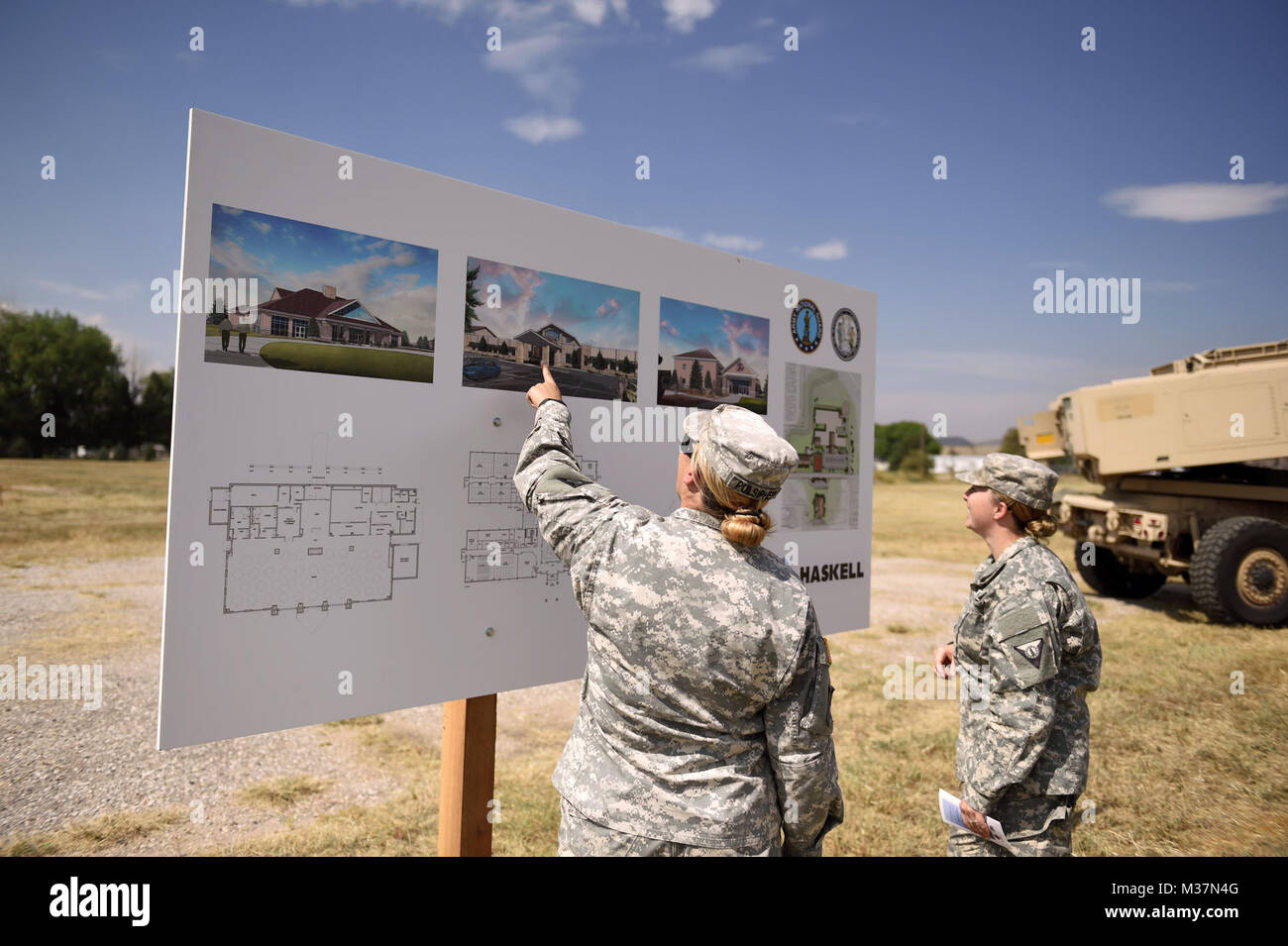While attending the ground breaking ceremony Sept. 14, soldiers ...