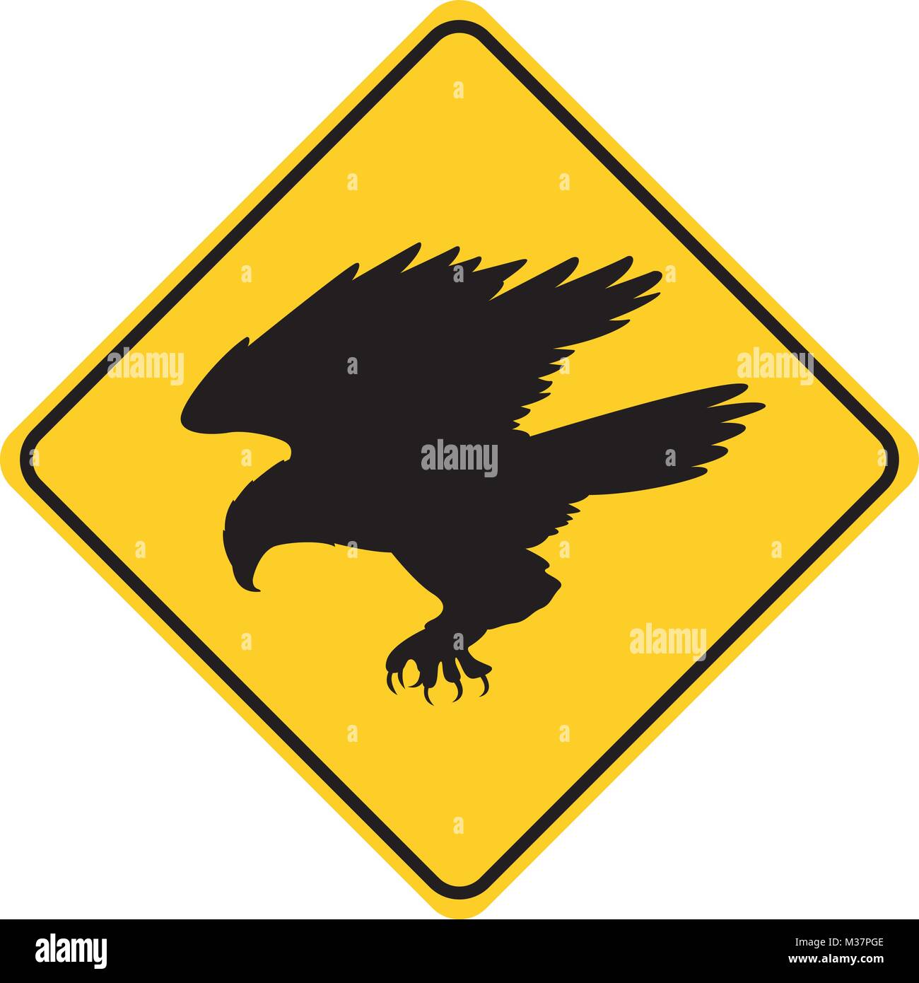 Eagle warning sign hi-res stock photography and images - Alamy