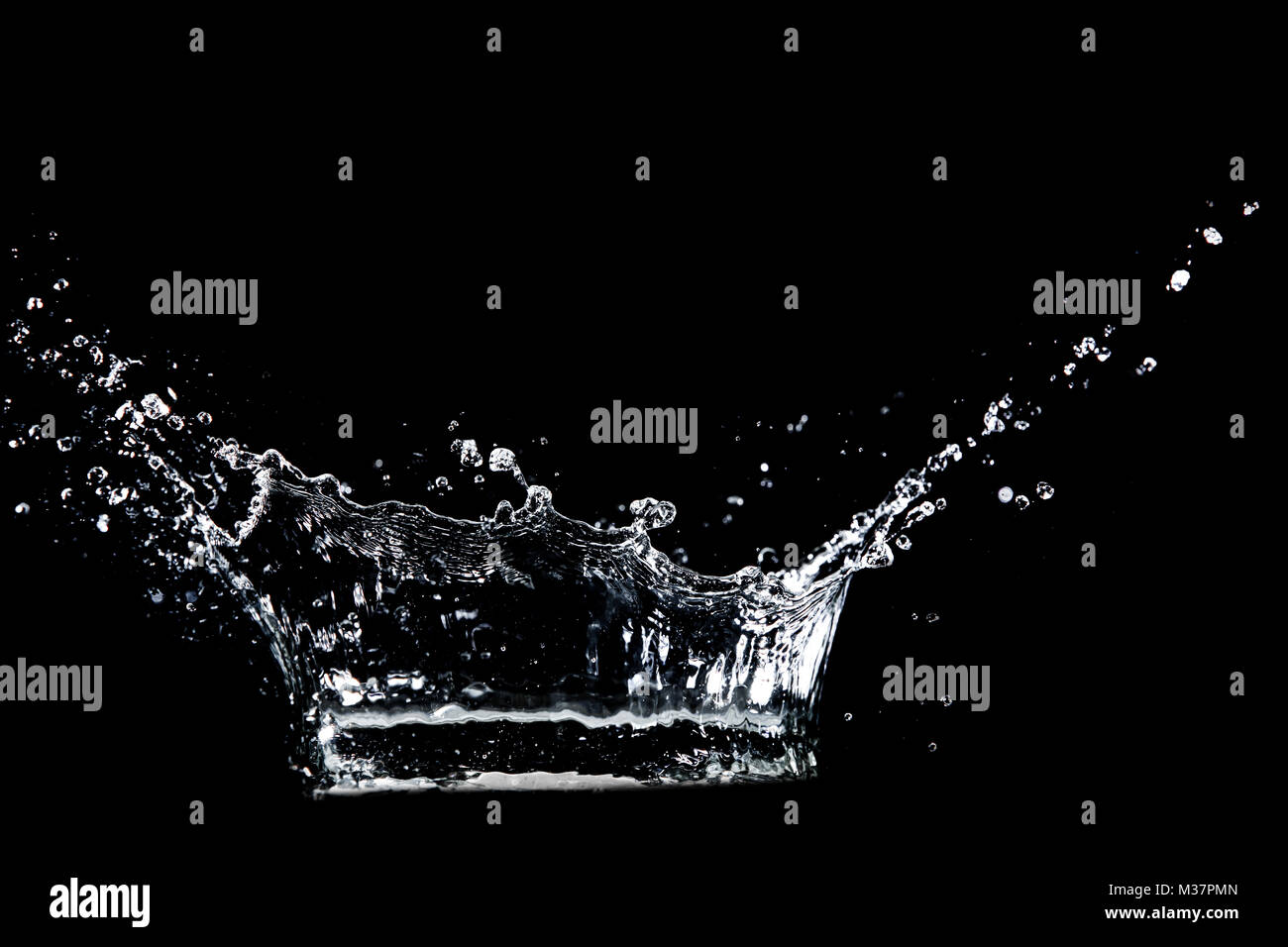 water splash on black Stock Photo - Alamy