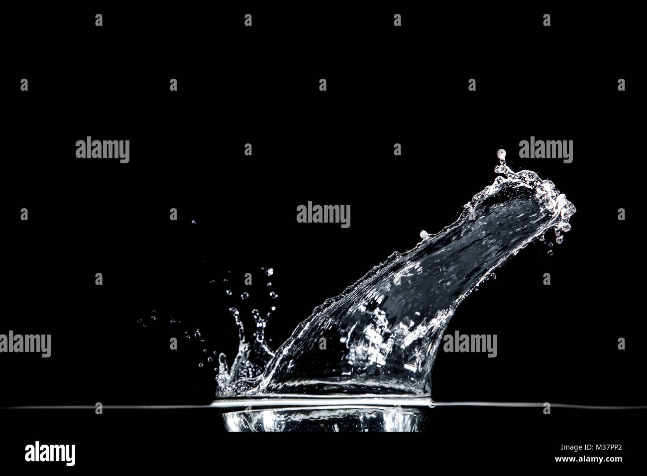 water splash on black Stock Photo - Alamy