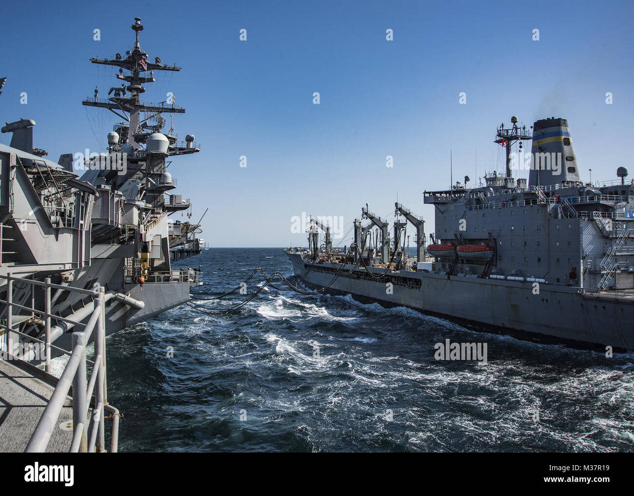 USNS Pecos conducts replenishment for USS Carl Vinson by #PACOM Stock ...