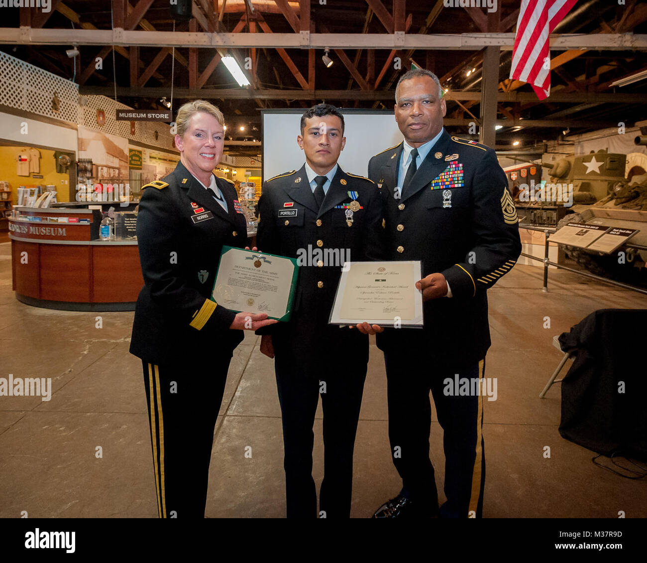 Brig. Gen. Tracy Norris, right, Deputy Adjutant General - Army and the ...