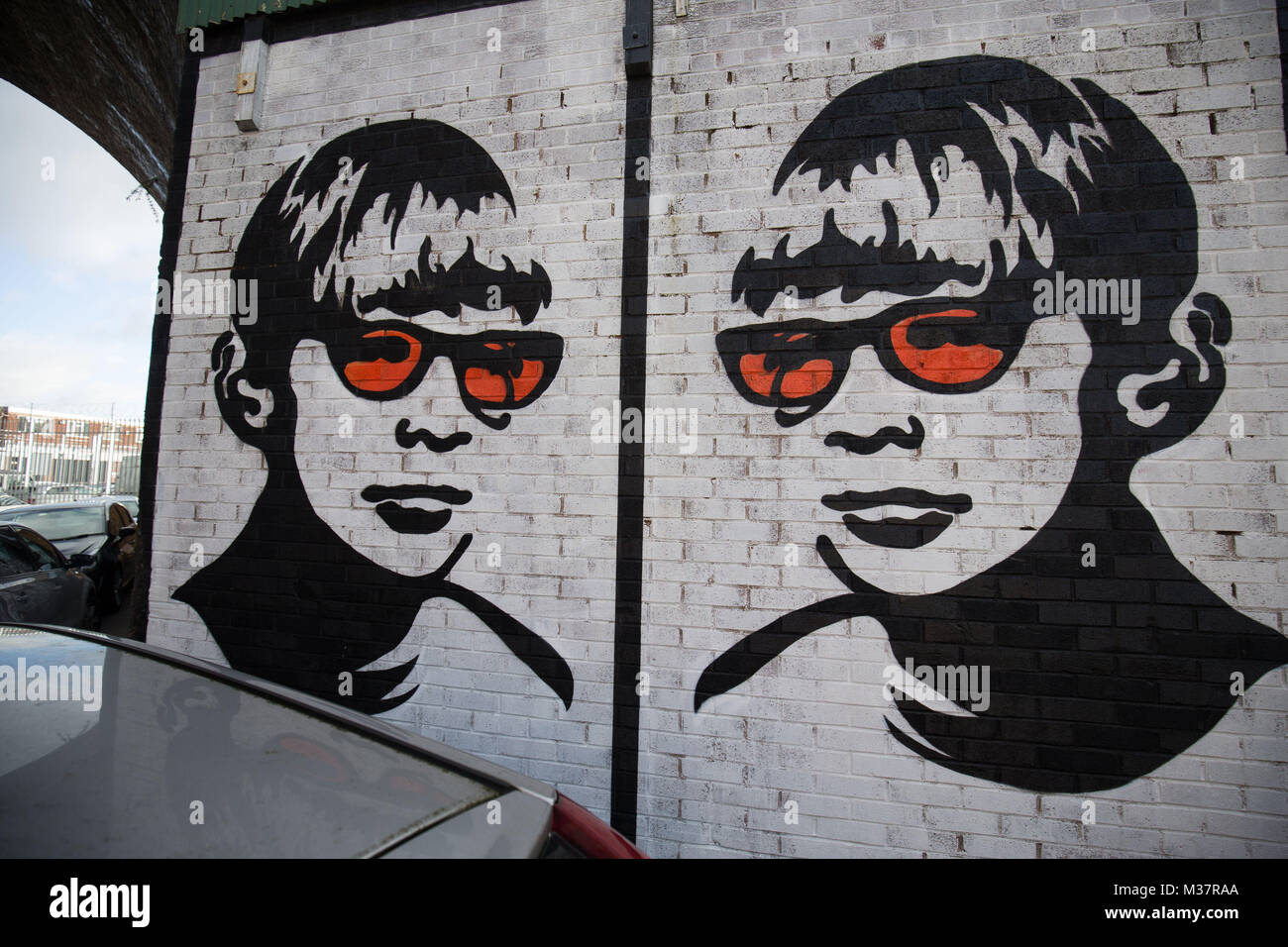 Graffiti street art on display around Digbeth in Birmingham Stock Photo ...