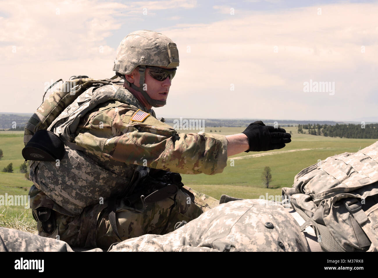 Private 1st Class Colby Ramsey, of Casper, a grenadier assigned to C ...