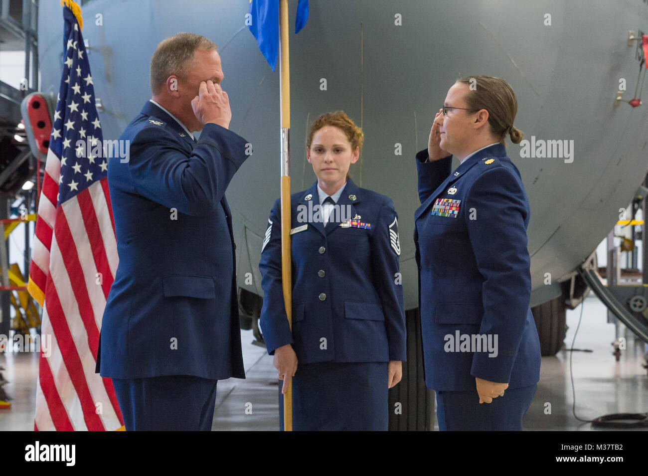 U.S. Air Force Col. Pete Linde, 153rd Maintenance Group commander ...