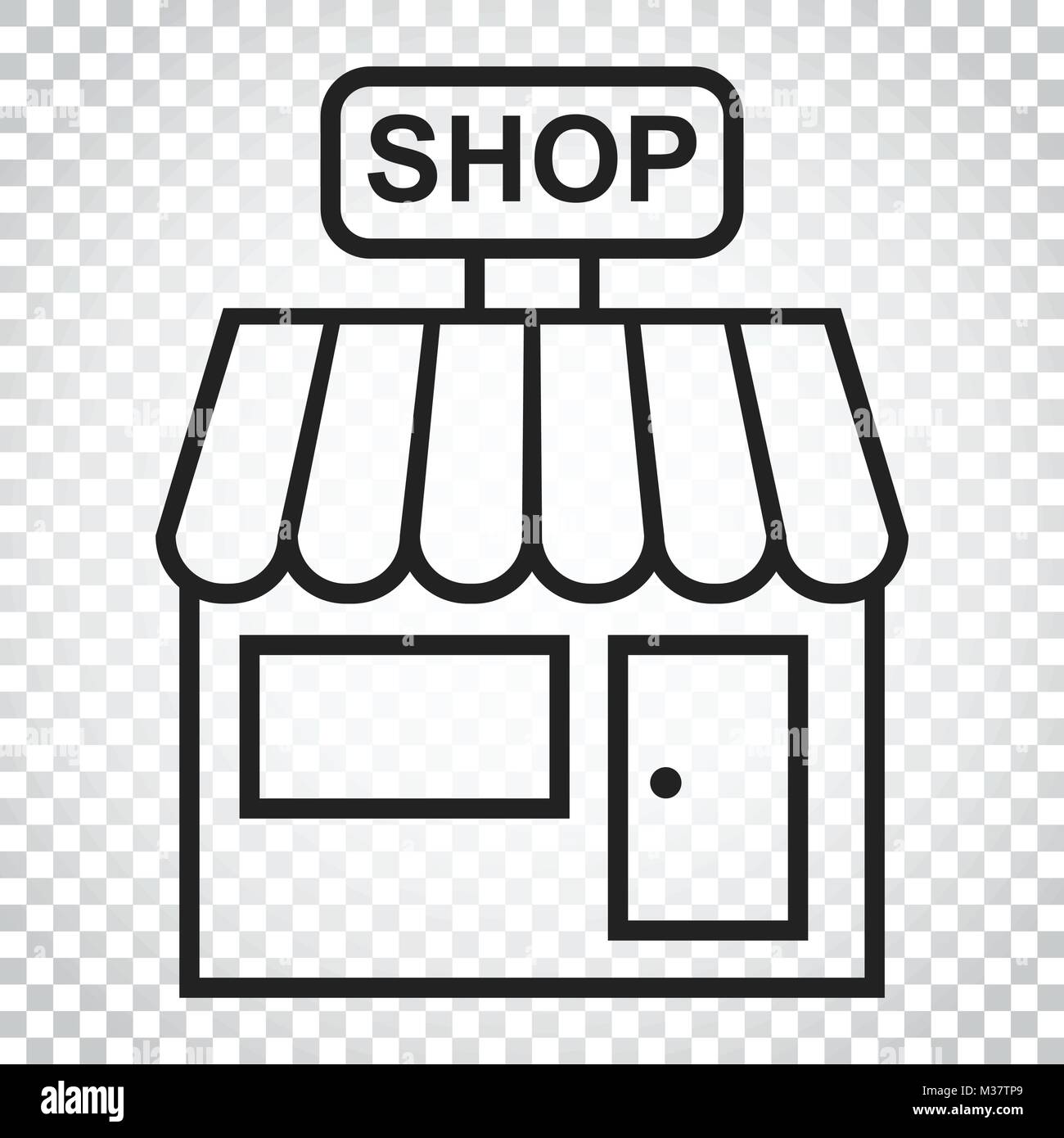 Store vector icon. Shop build illustration. Business concept simple ...