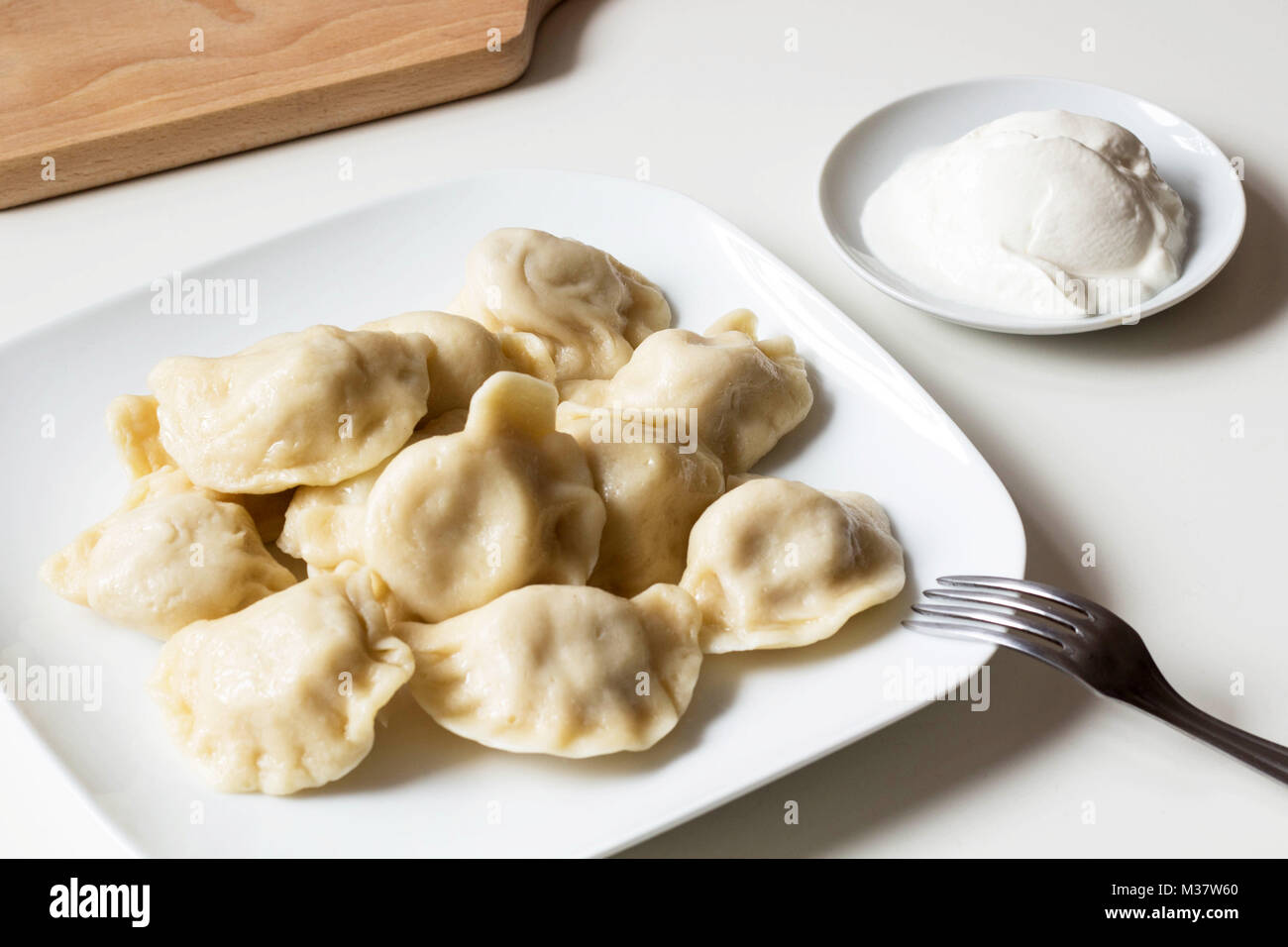 traditional polish dumplings, pierogi ruskie Stock Photo - Alamy