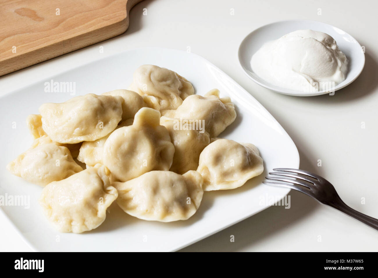 traditional polish dumplings, pierogi ruskie Stock Photo - Alamy
