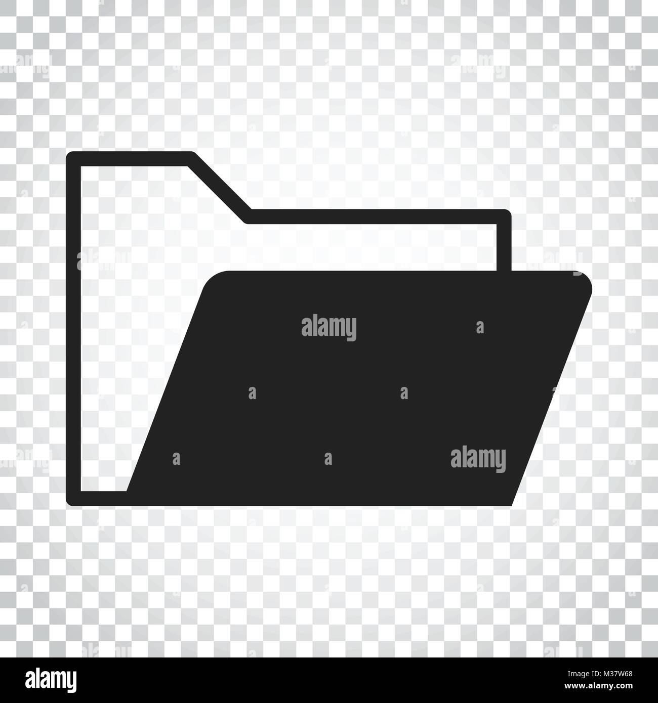 Folder document flat vector icon. Archive data file symbol logo ...