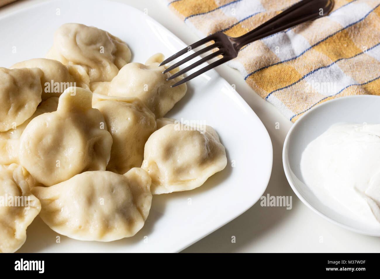 traditional polish dumplings, pierogi ruskie Stock Photo - Alamy