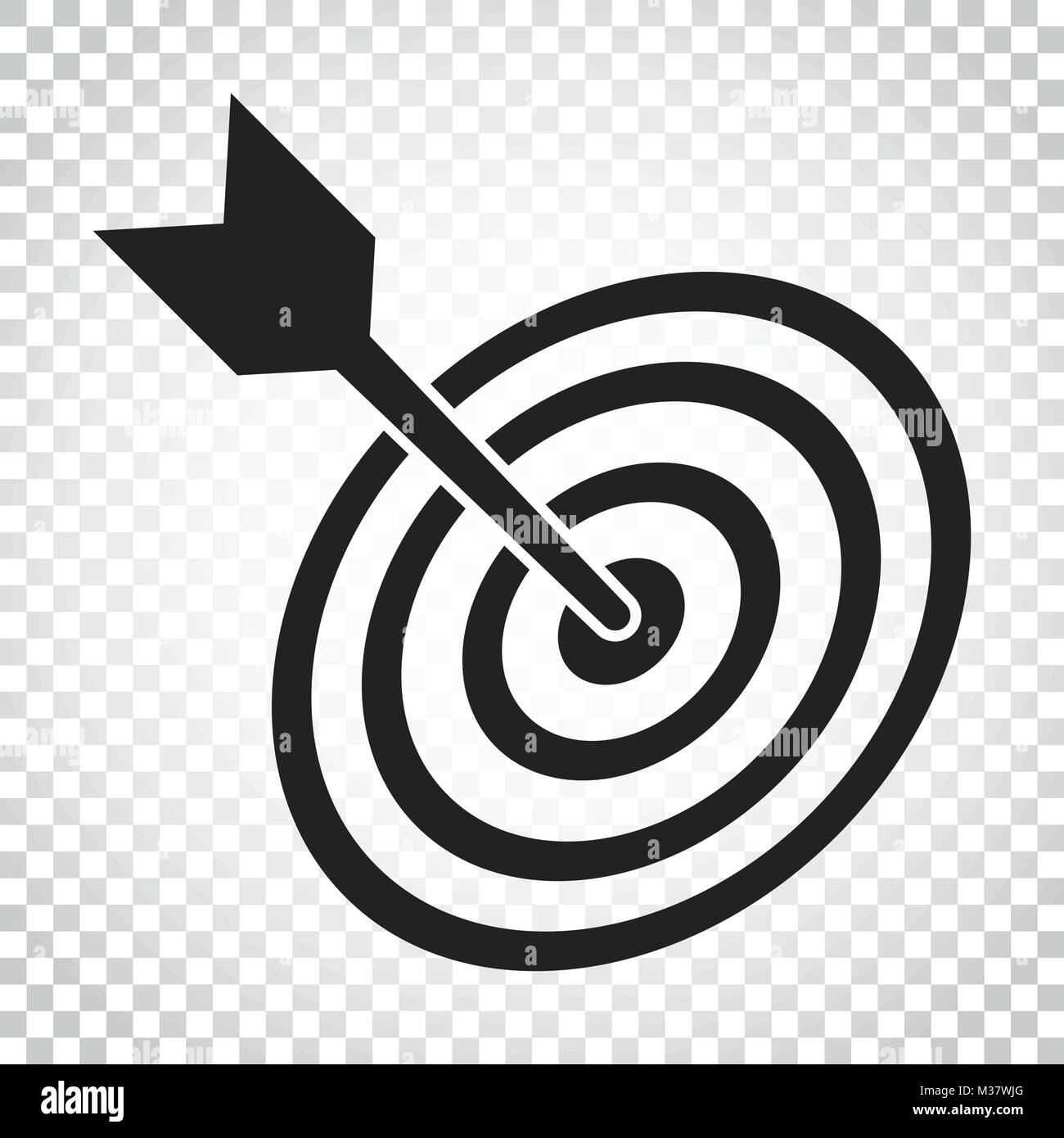 Target aim flat vector icon. Darts game symbol logo illustration ...