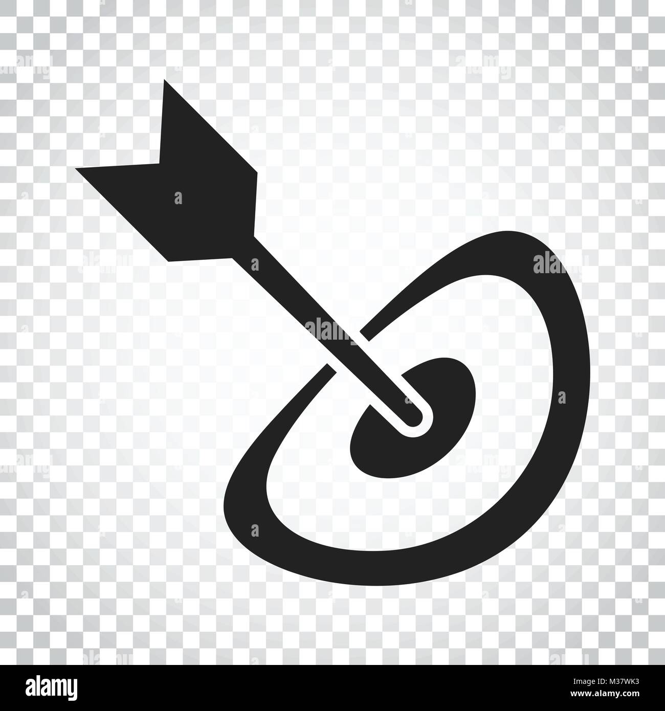 Target aim flat vector icon. Darts game symbol logo illustration ...