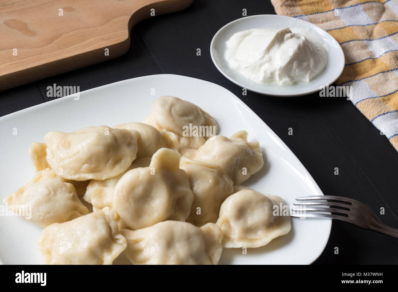 traditional polish dumplings, pierogi ruskie Stock Photo - Alamy