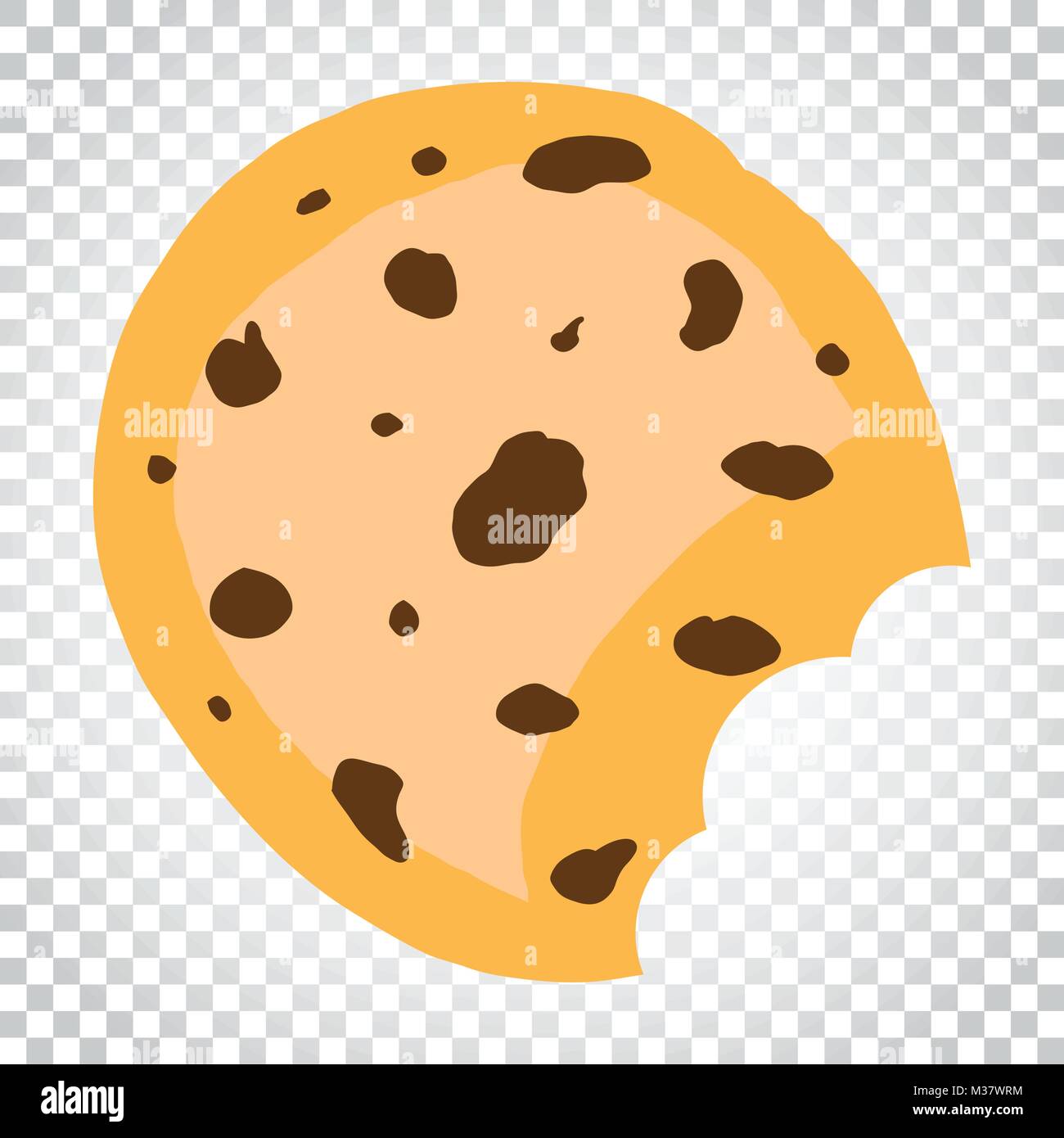 Cookie flat vector icon. Chip biscuit illustration. Dessert food ...