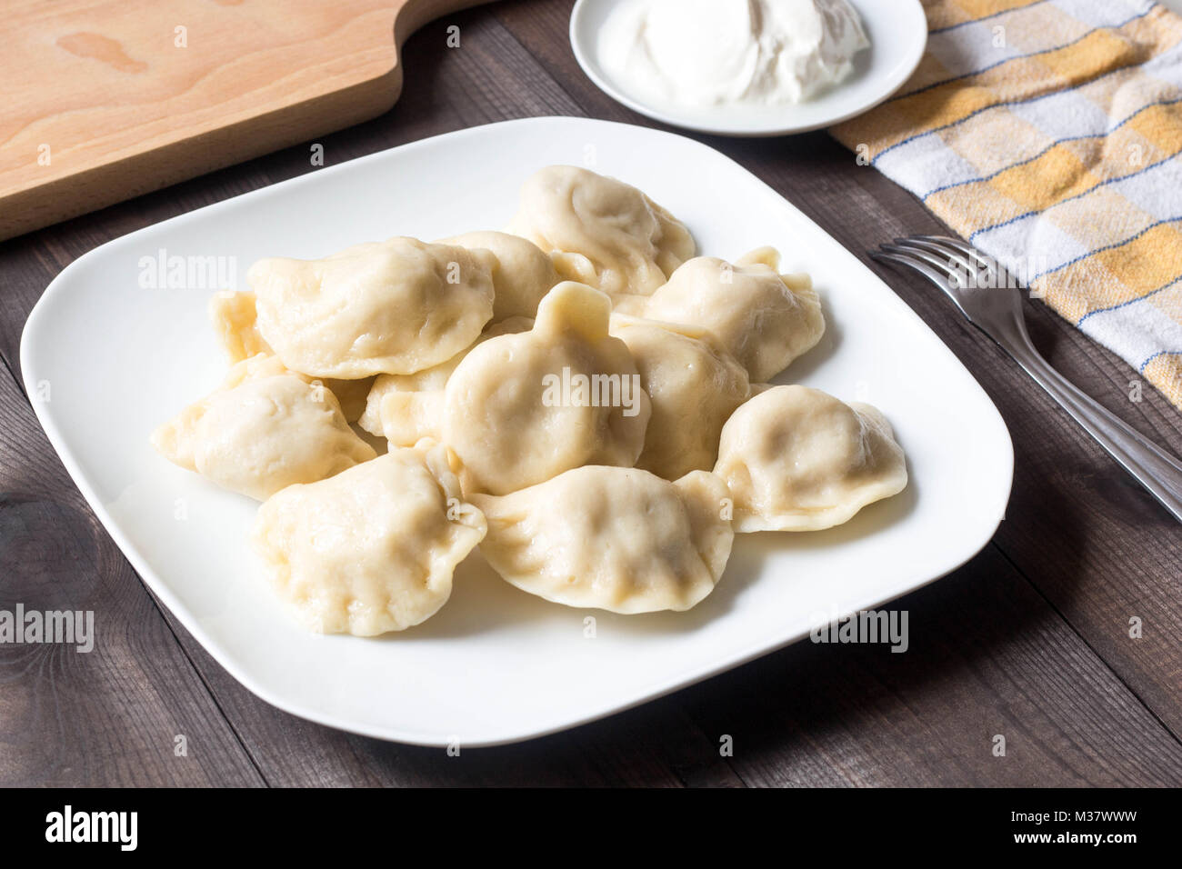 traditional polish dumplings, pierogi ruskie Stock Photo - Alamy