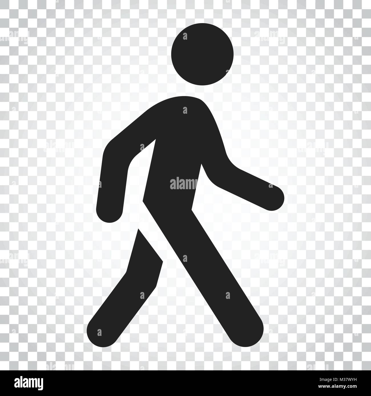 Walking man vector icon. People walk sign illustration. Business ...