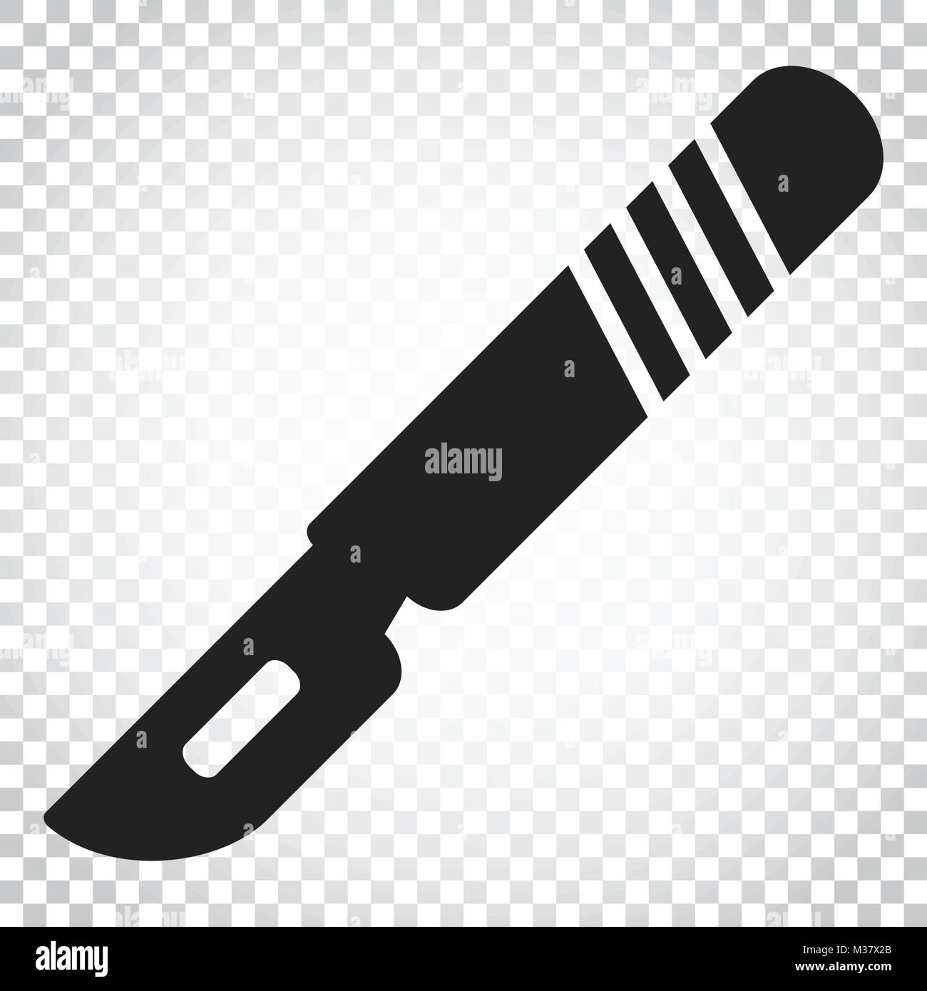Medical scalpel vector icon. Hospital surgery knife sign illustration ...