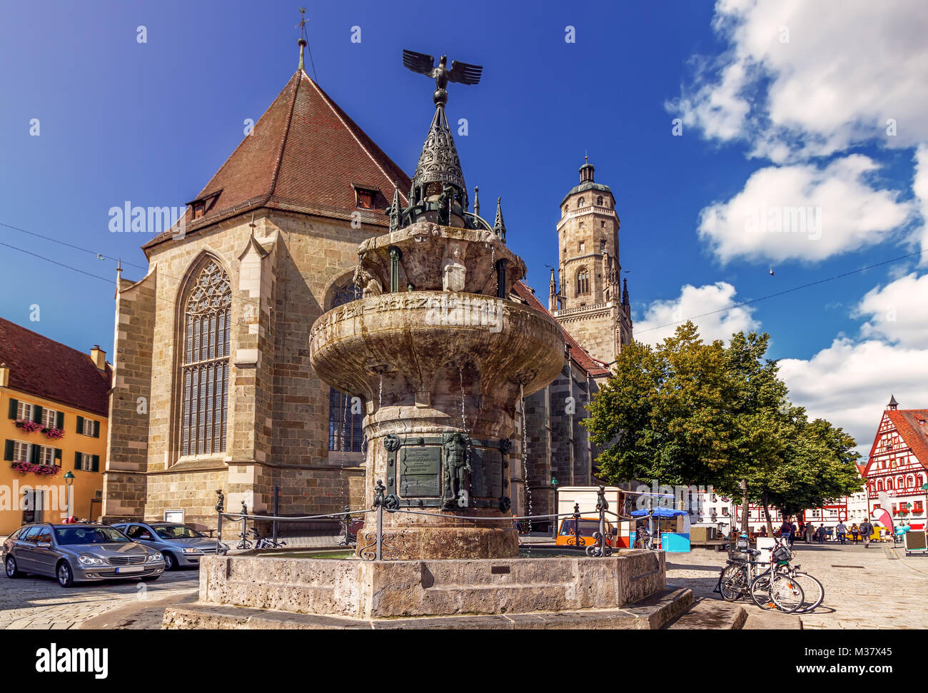 Main square- Nordlingen - Germany Stock Photo - Alamy
