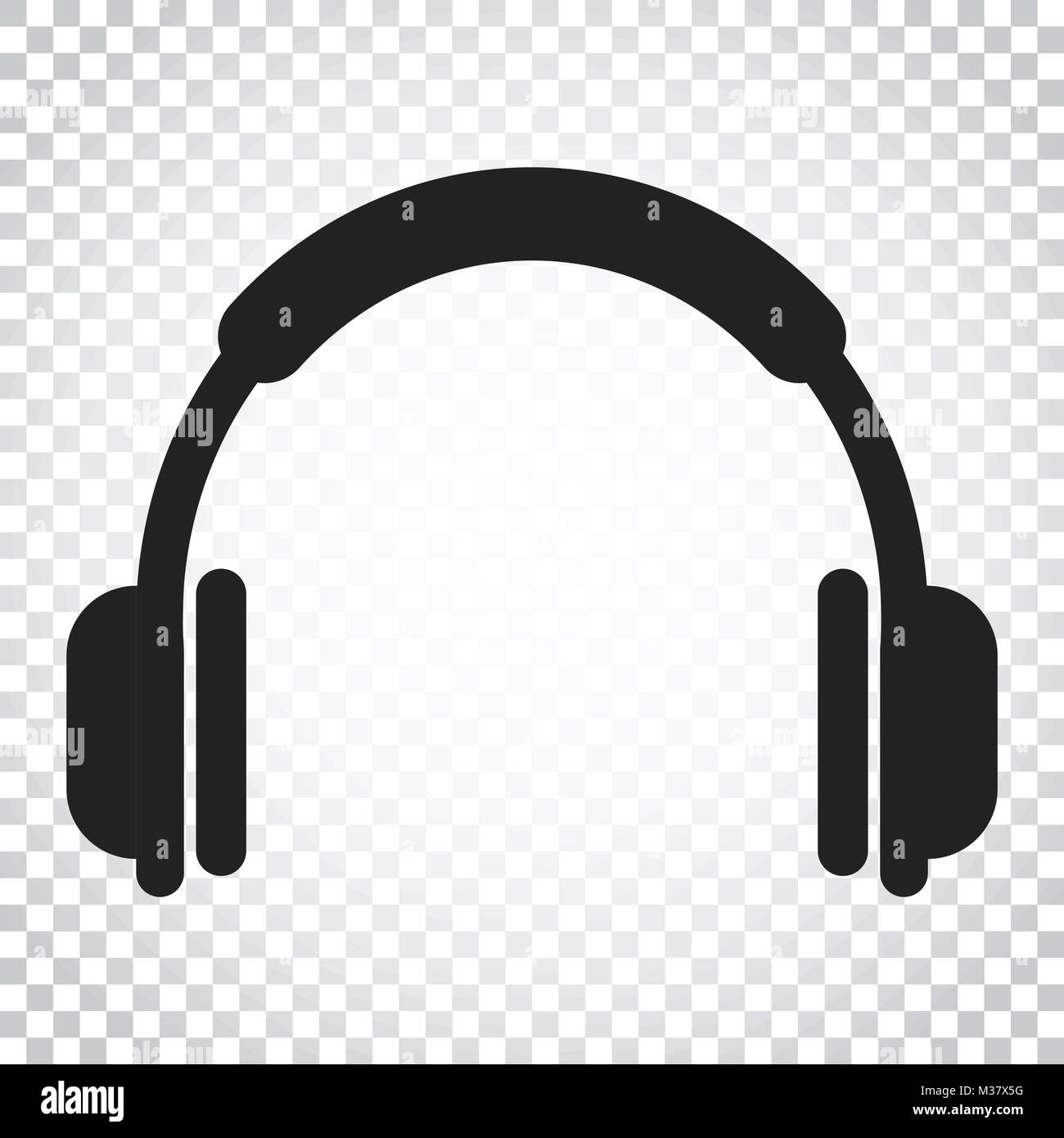 Headphone vector icon. Earphone headset sign illustration. Business ...