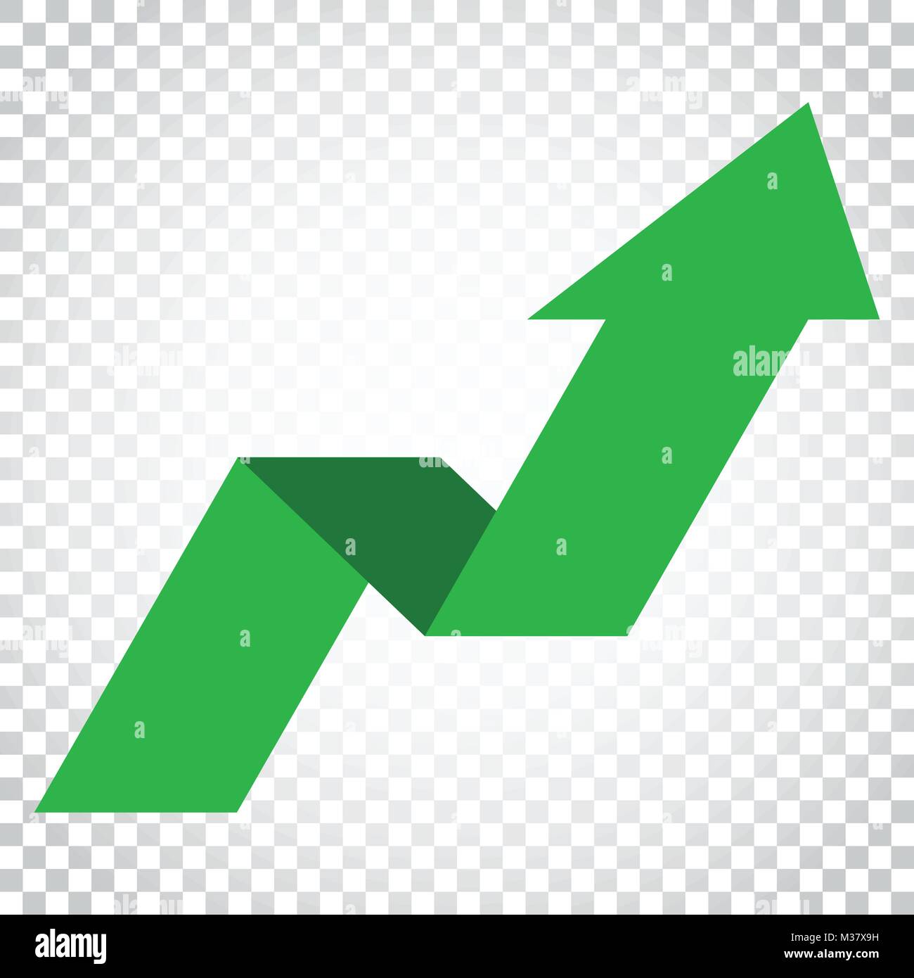 Arrow growing graph vector icon. Progress arrow grow sign illustration ...