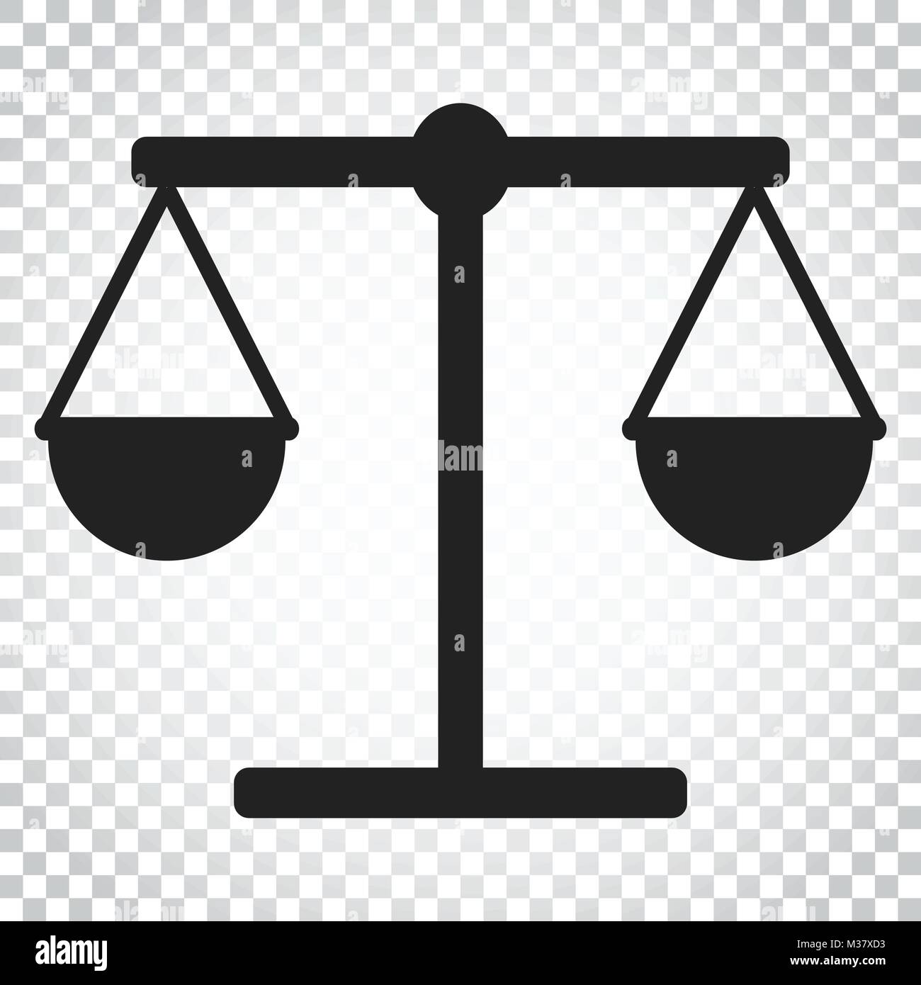 Scale weigher vector icon. Weigher, balance sign illustration. Business ...