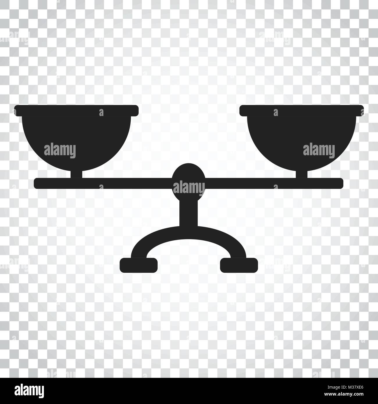 Scale weigher vector icon. Weigher, balance sign illustration. Business ...