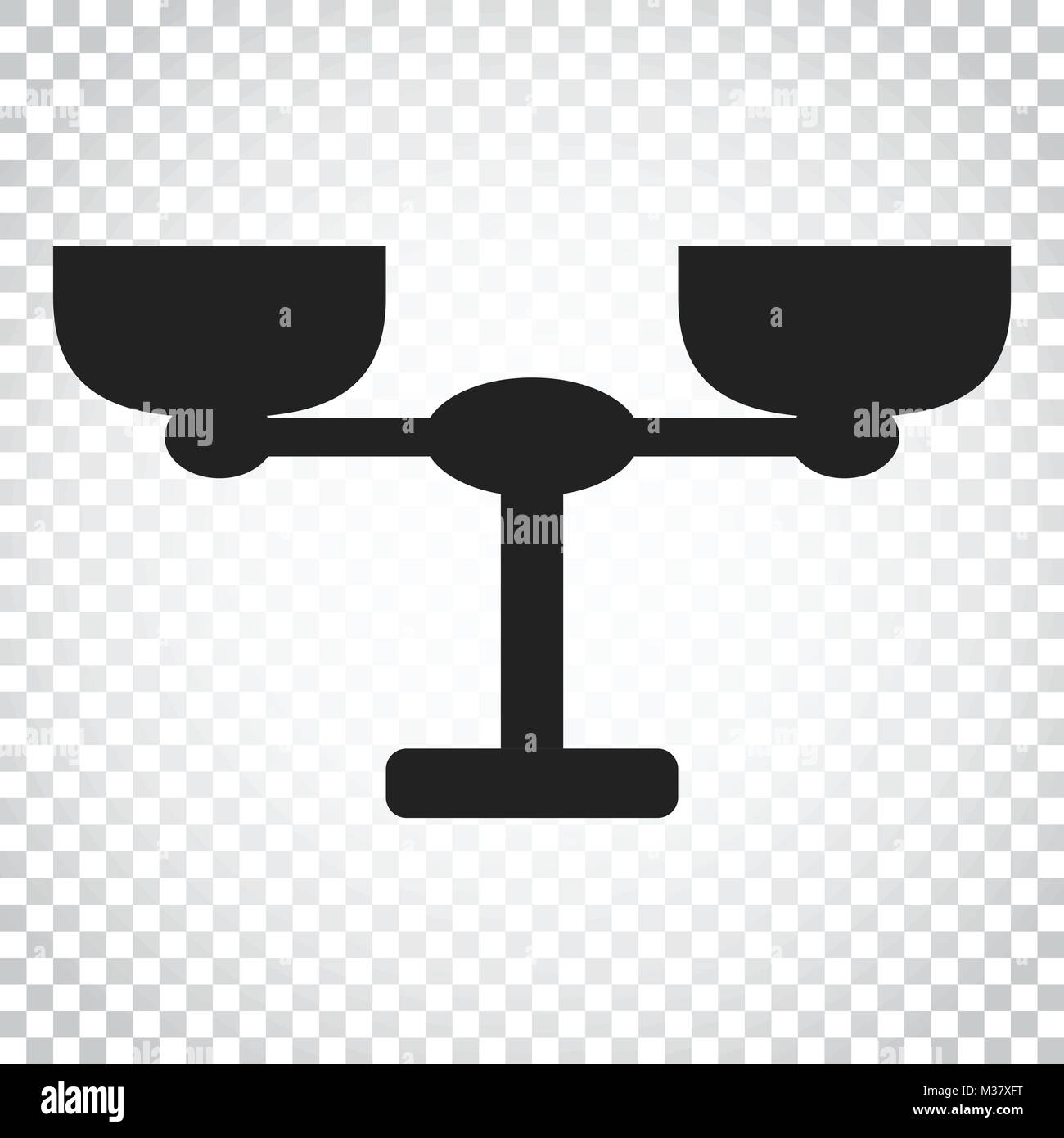 Scale weigher vector icon. Weigher, balance sign illustration. Business ...