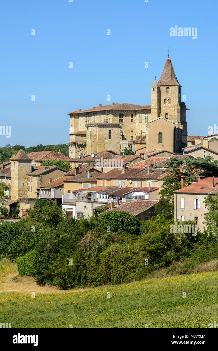 The restored medieval hilltop village of Lavardens, dominated by its ...